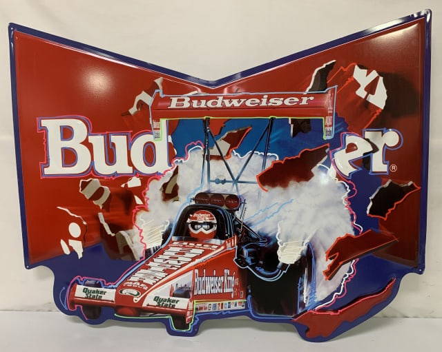 Single Side Tin Budweiser 3d Metal Sign Auction