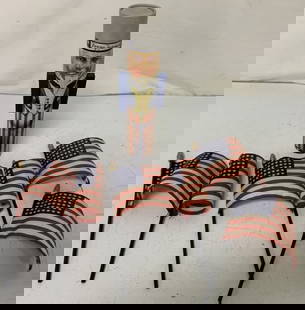 Fanny Farmer Uncle Sam Container & 6 Flags