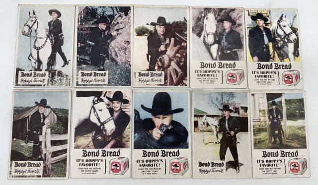 (10)hopalong Cassidy Bond Bread Trading Cards