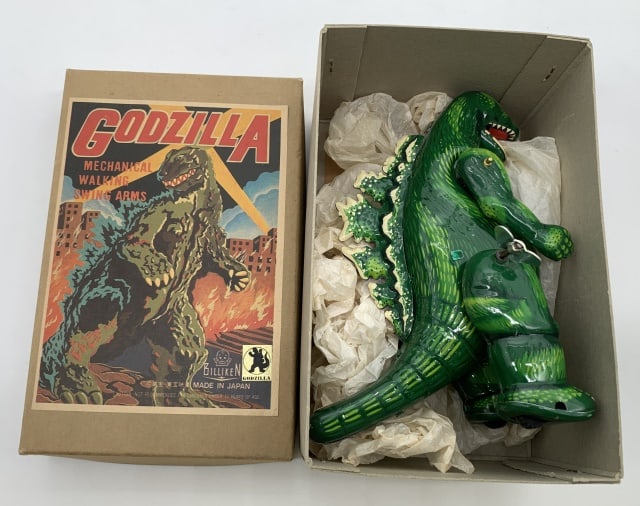 Billiken Godzilla Tin Wind Up Toy Auction