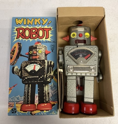 Planet Robot Winky Robot Mechanical Tin - Jan 27, 2024 | Rentzel's Auction Service, Inc. In Pa