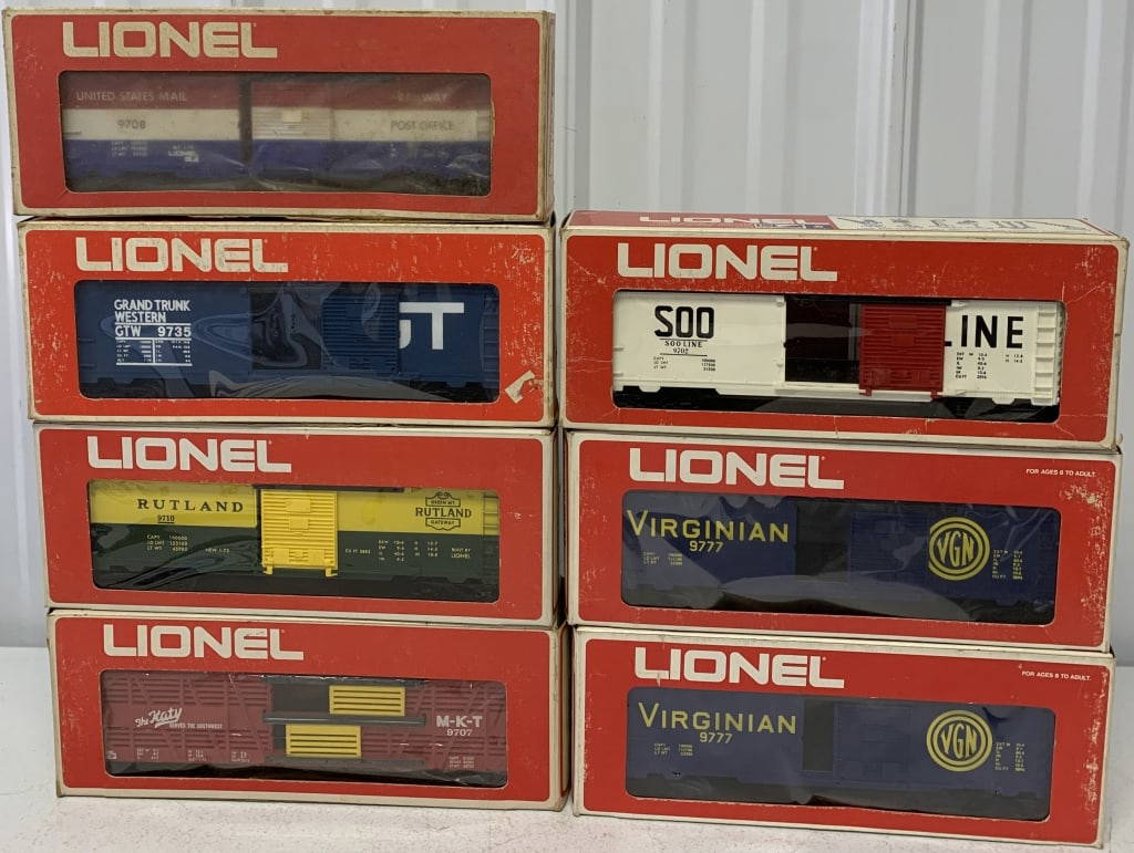 7 Lionel Cars In Boxes Auction