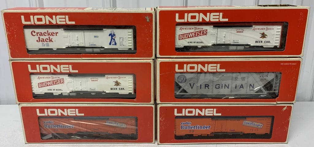 6 Lionel Cars In Boxes Auction