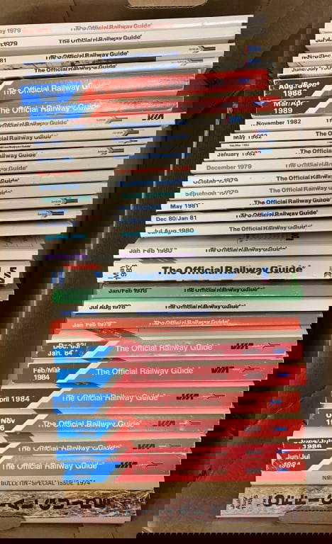 Lot Of 29 Official Railway Guides Auction