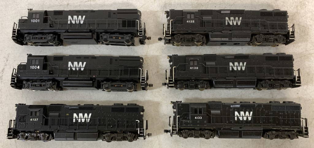6 Ho Nw Train Engines-kato & Atlas Auction