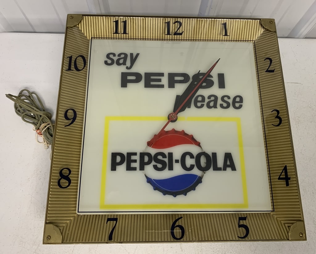 Pepsi-cola Say Pepsi Please Clock Auction