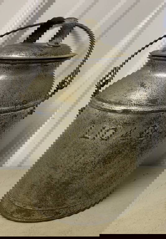 4qt. Milk Cream Can W/lid Auction