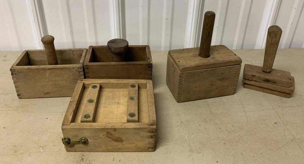 5 Butter Presses Auction
