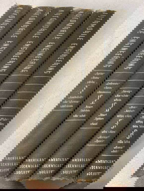 5 Volumes Automobile Engineering Books Auction