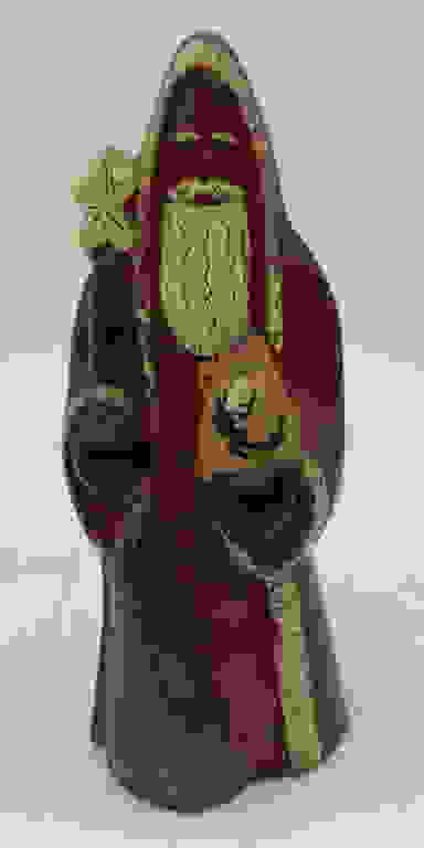 Eldreth Pottery 2002 Redware Santa Signed Auction