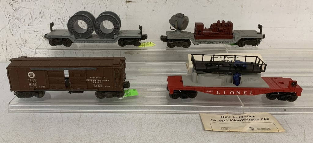 4 Lionel Pcs-cable, Maintenance Cars W/ Boxes Auction