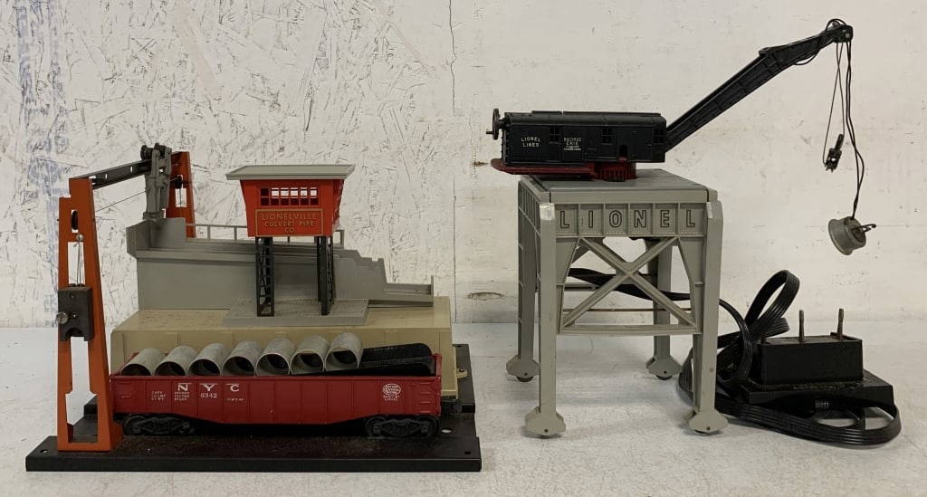 2 Lionel Pcs- Portal Gantry Crane/culvert Loader Auction