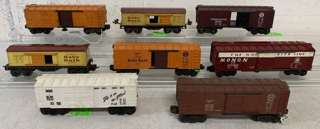 8 Lionel Box Cars W/ Original Boxes Auction
