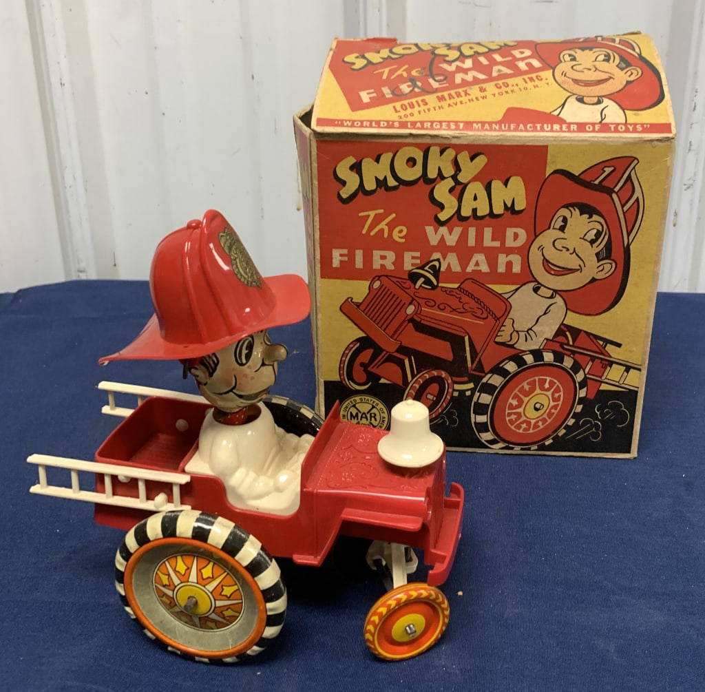 Marx Smokey Sam The Wild Fireman In Box Auction