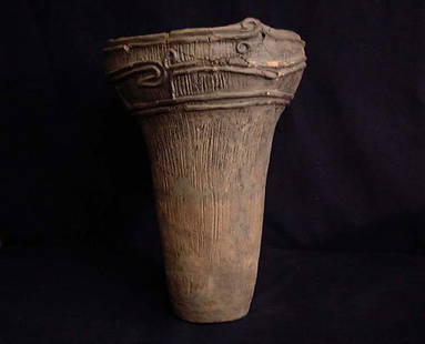Jomon Neolithic Japan Fukabachi Pottery 13.5" Tall!!!
