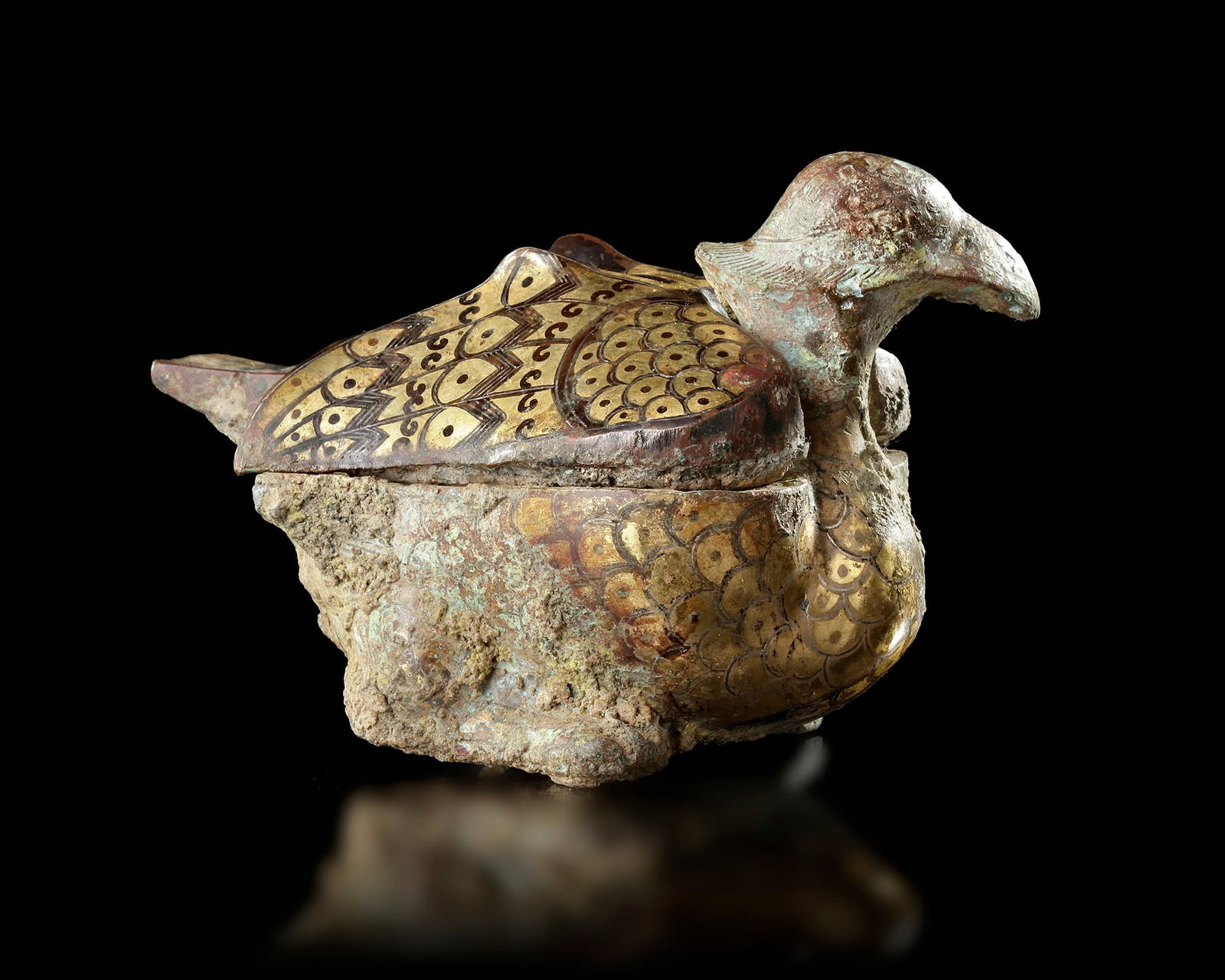 A Chinese Gilt Bronze Bird Shaped Censer And Cover, Late Ming Dynasty ...