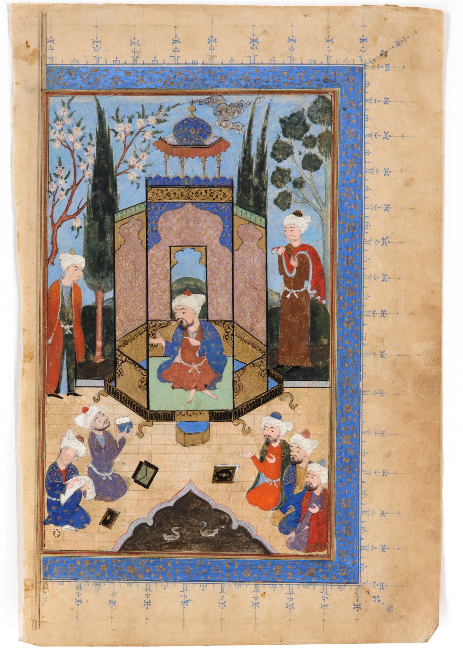 Sa'adi And The Wise Men, Probably From The Bustan'e Sa'adi, Safavid ...