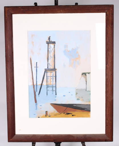 Herman Maril 1952 Seascape Painting