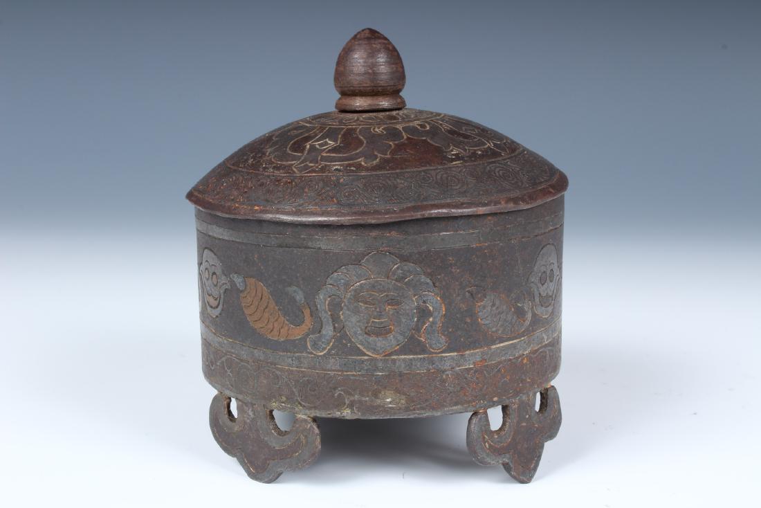 Rare Antique Tibetan Ceremonial Container