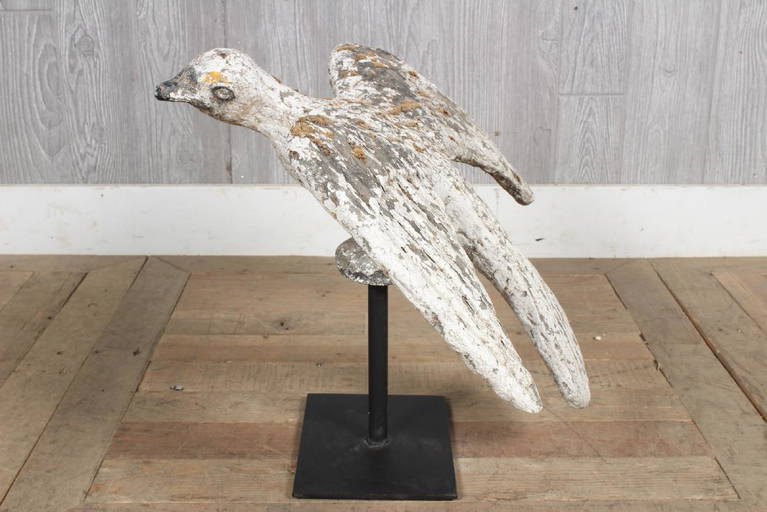 Continental Folk Art Molded Stone Composite Bird
