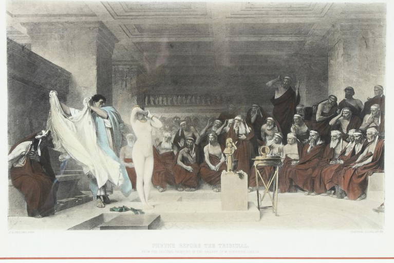 Phryne Before The Tribunal Lithograph