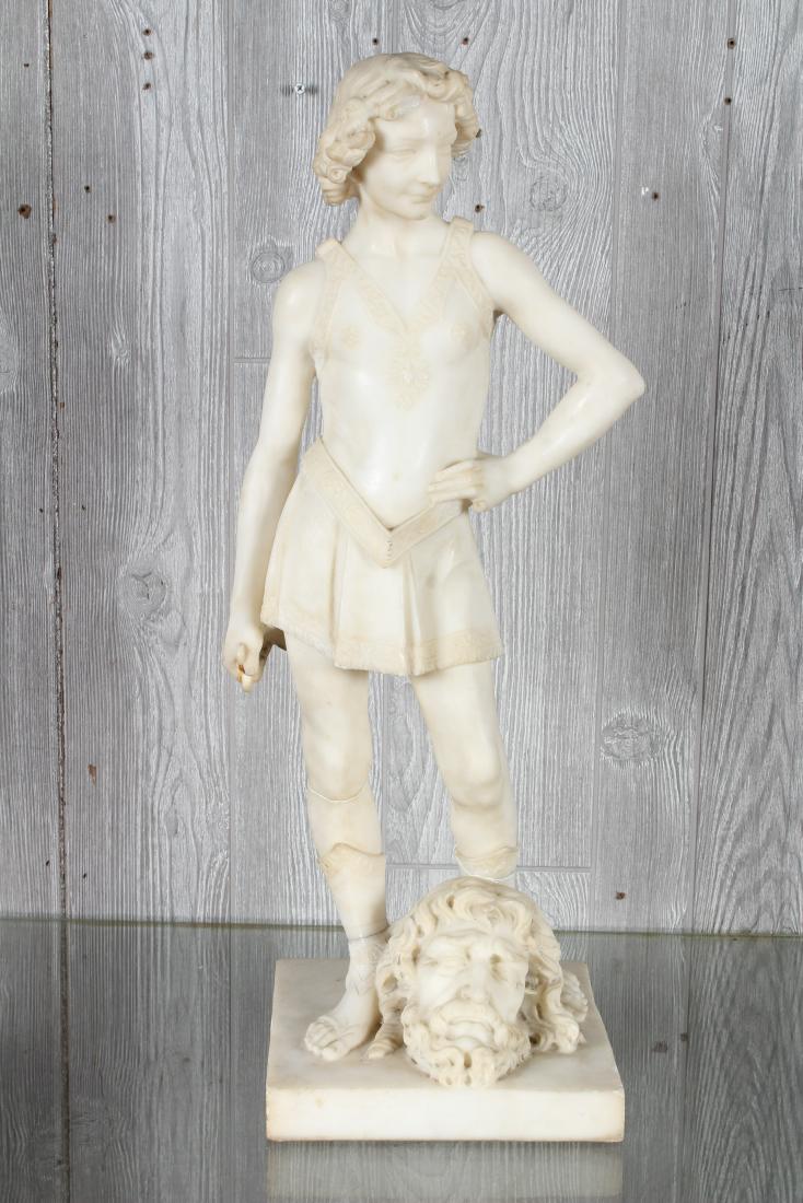 Marble David and Goliath Sculpture