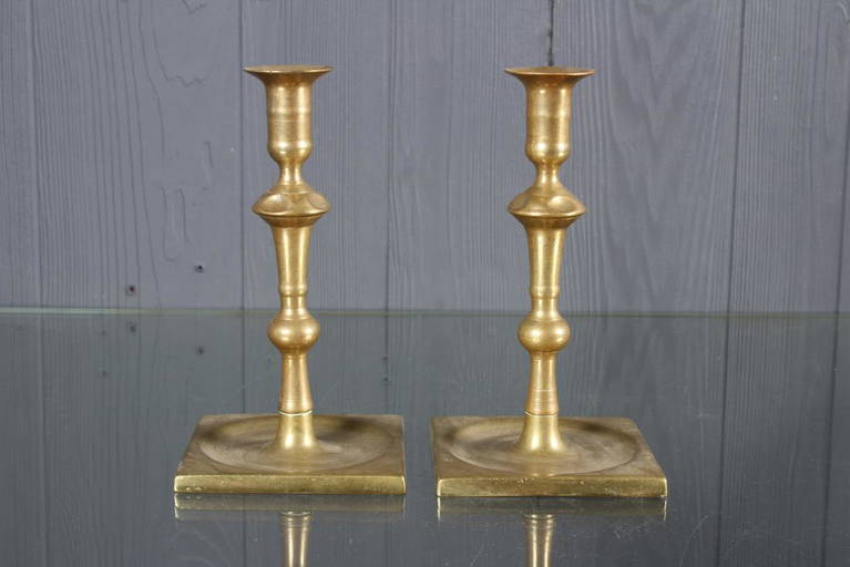 Pair Bronze Candlesticks