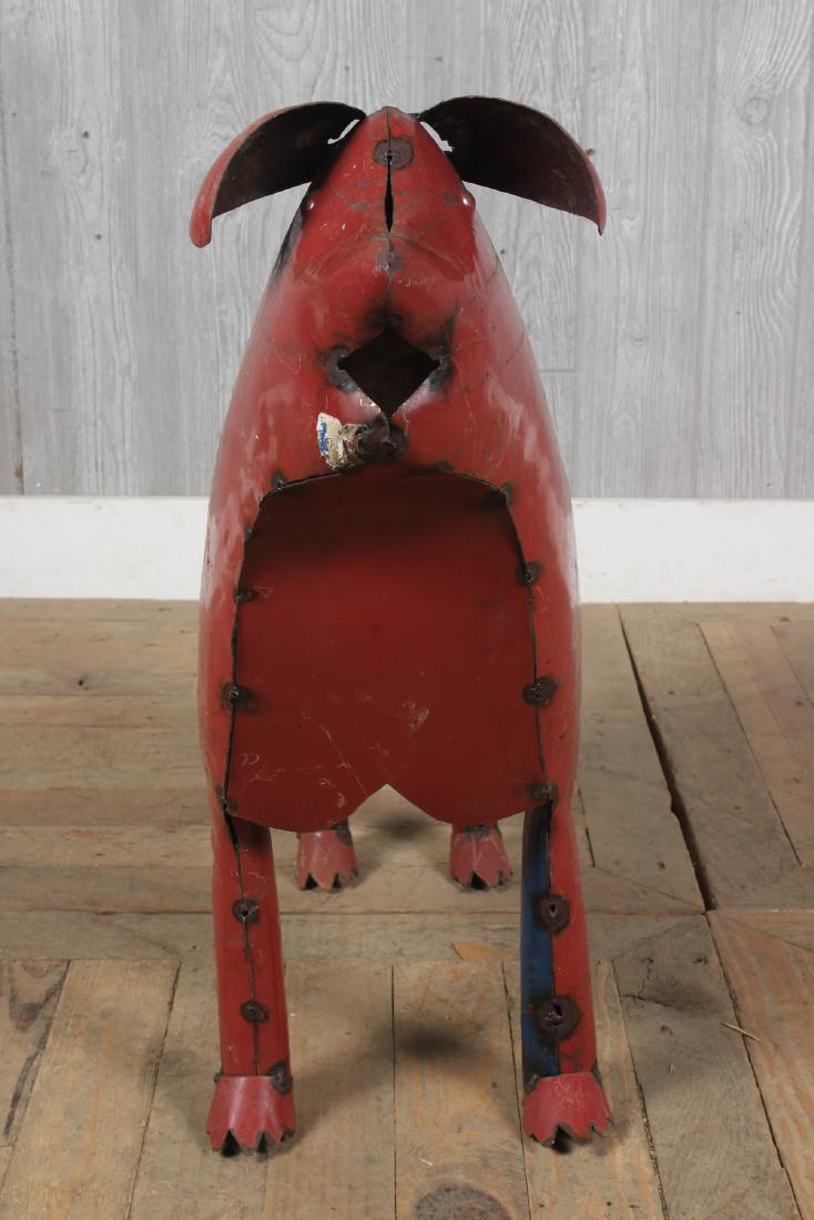Folk Art Painted Steel Red Rocket Dog Sculpture - May 29, 2019 ...