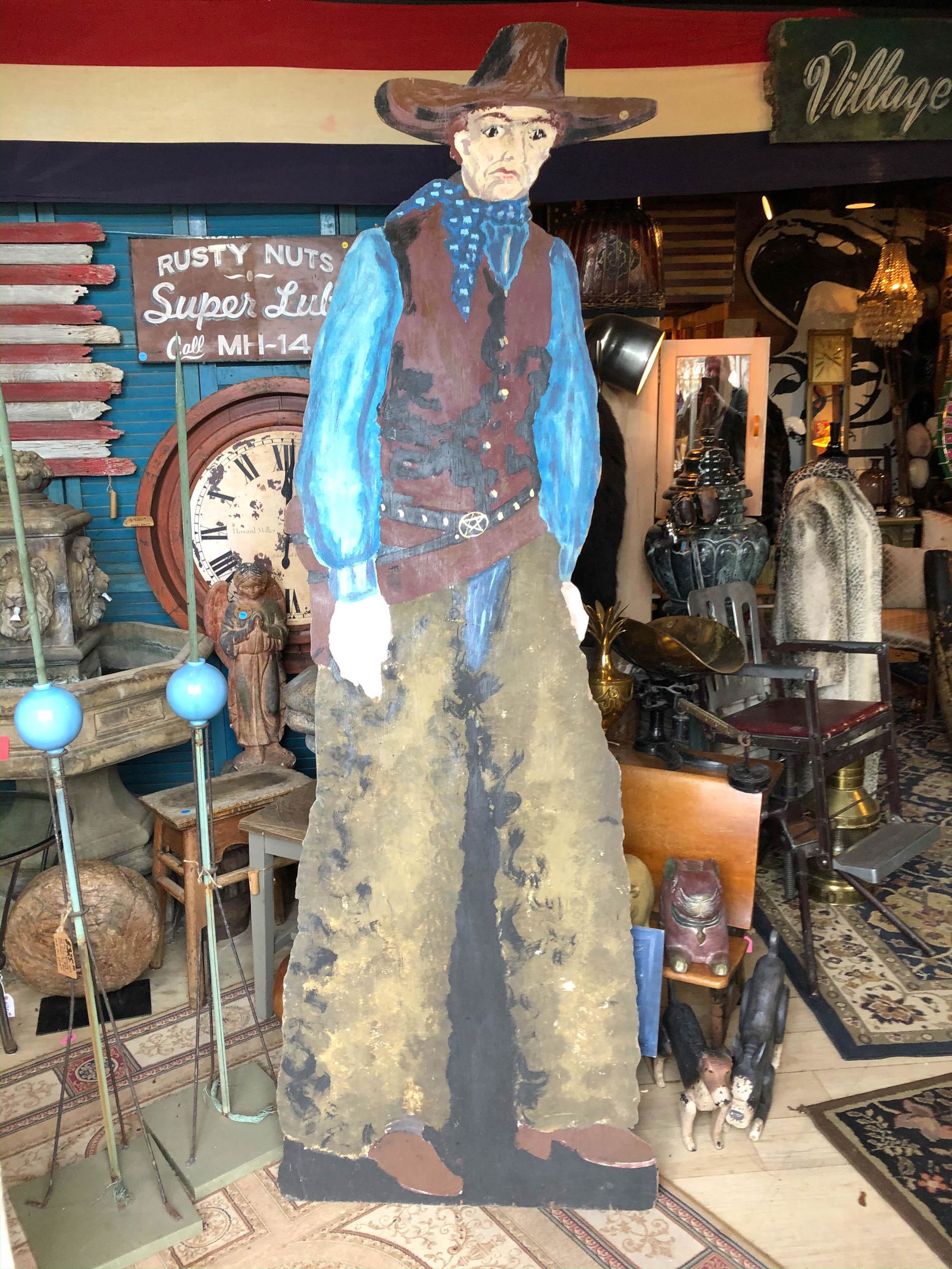 Folk Art Painted Cowboy Standee Stage Prop - Dec 13, 2019 | Ashcroft ...