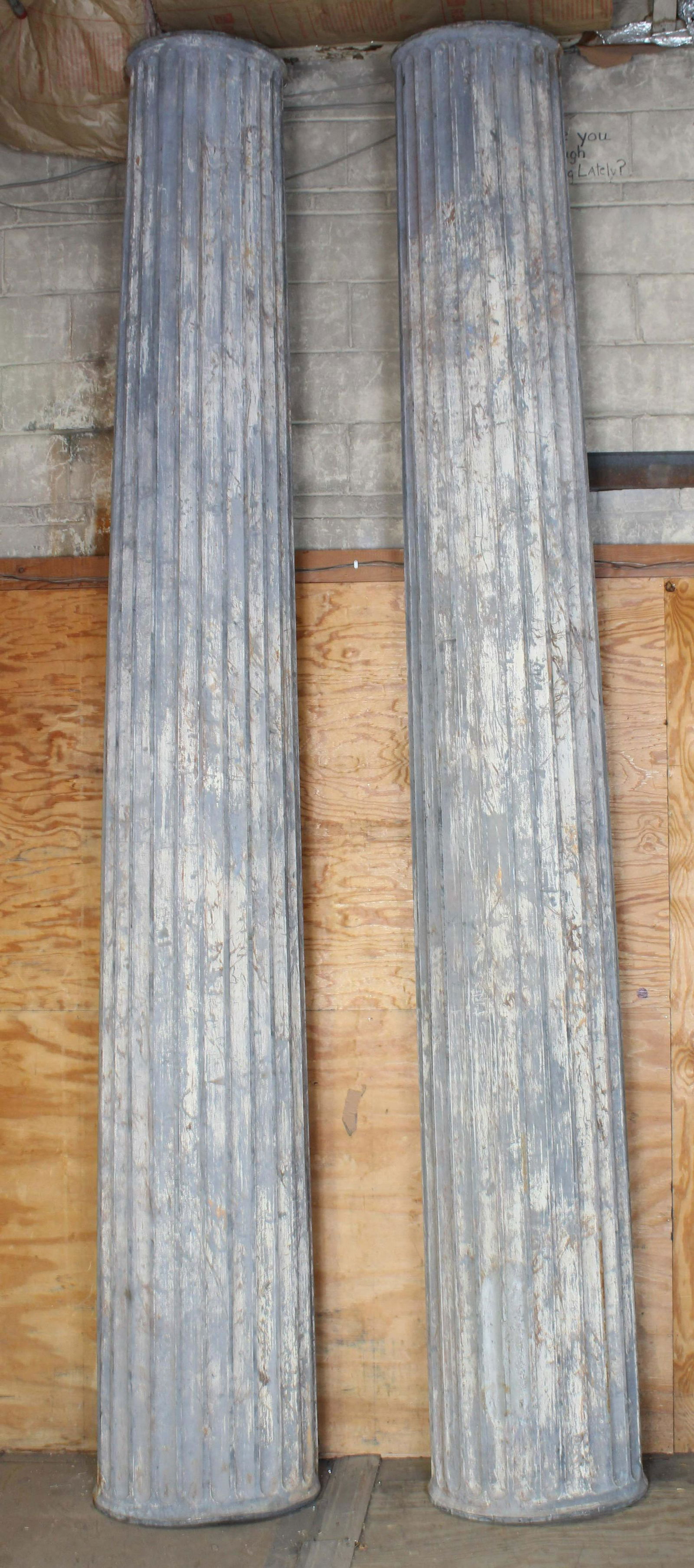 Pair Architectural Galvanized Metal Columns - May 19, 2020 | Ashcroft ...