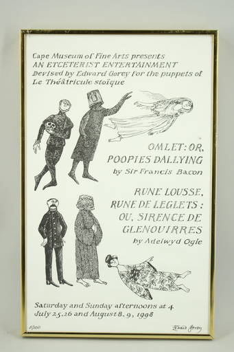Edward Gorey Signed & Numbered Theater Poster - Jun 30, 2021 | Ashcroft ...
