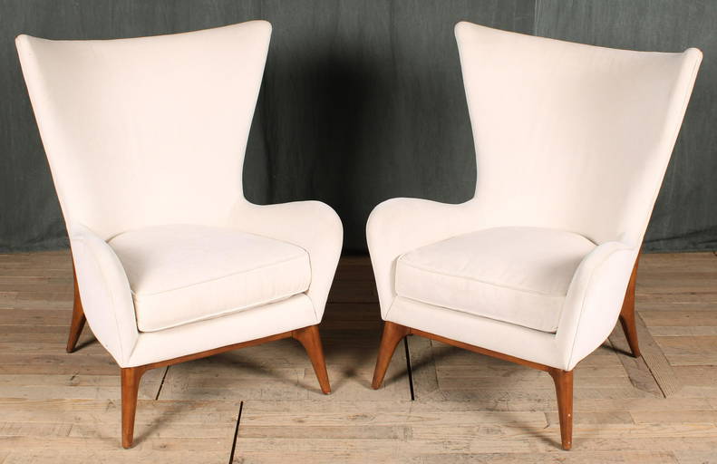 Pair Danish Modern Style Wingbacks (#0048) on Jan 10, 2023 | Ashcroft ...