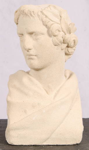 Cast Stone Bust Of Young Caesar