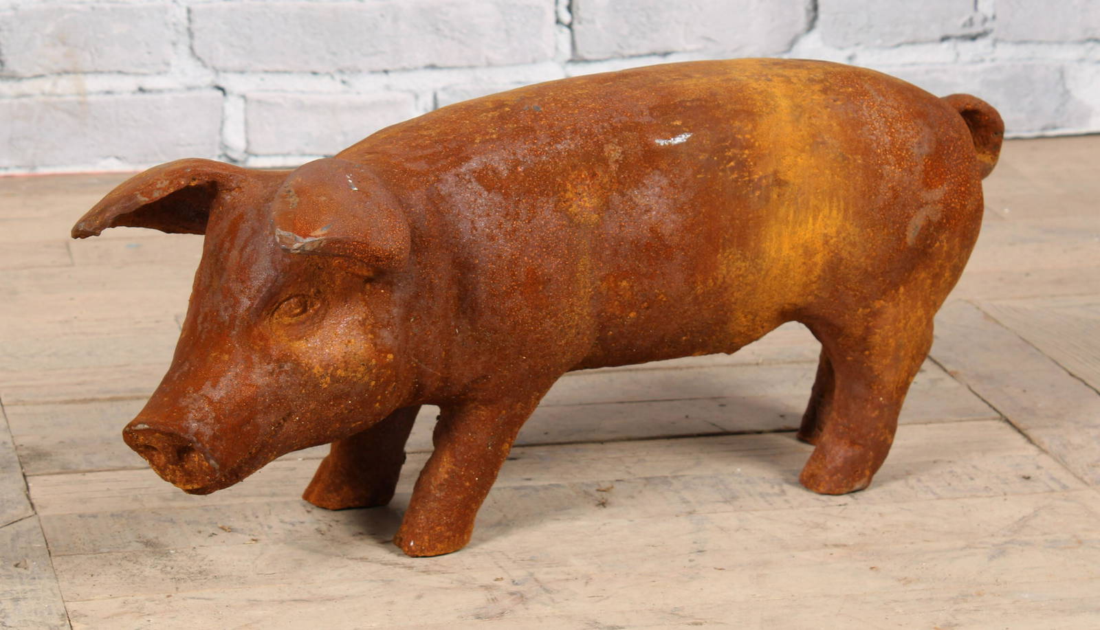 Figural Cast Iron Pig, Garden Ornament Auction