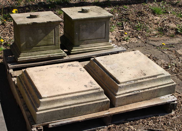 Lot Of Carved Sandstone Pedestal Bases