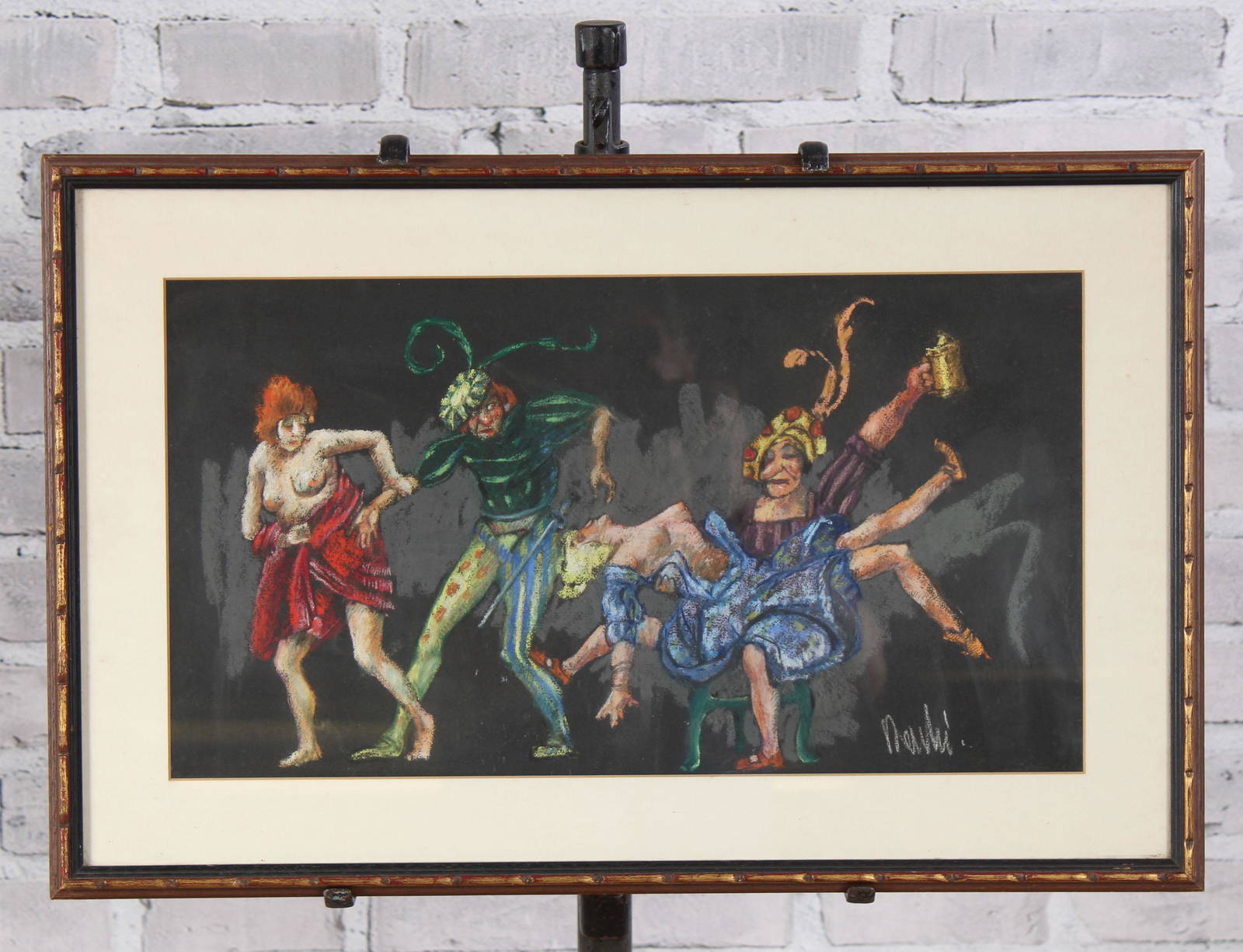 Mcm Eastern European School Cabaret Pastel Auction