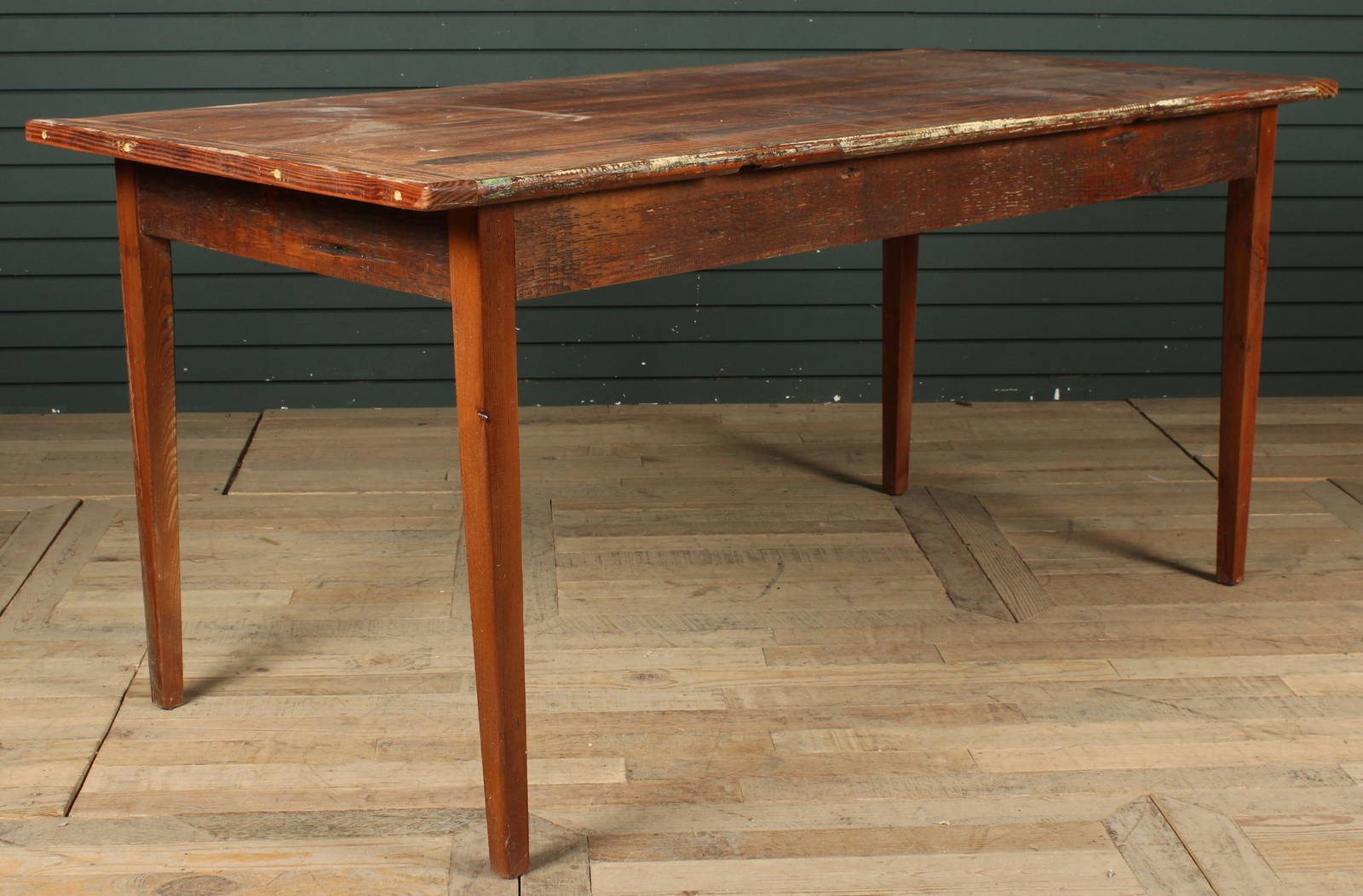 Breadboard Top Farm Table Auction