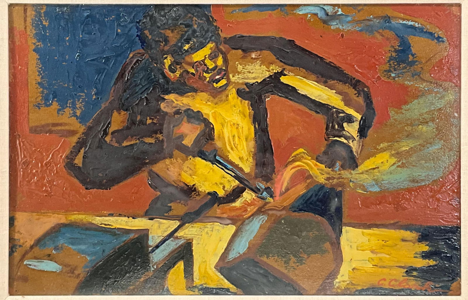 Claude Clark, Signed, Oob Auction