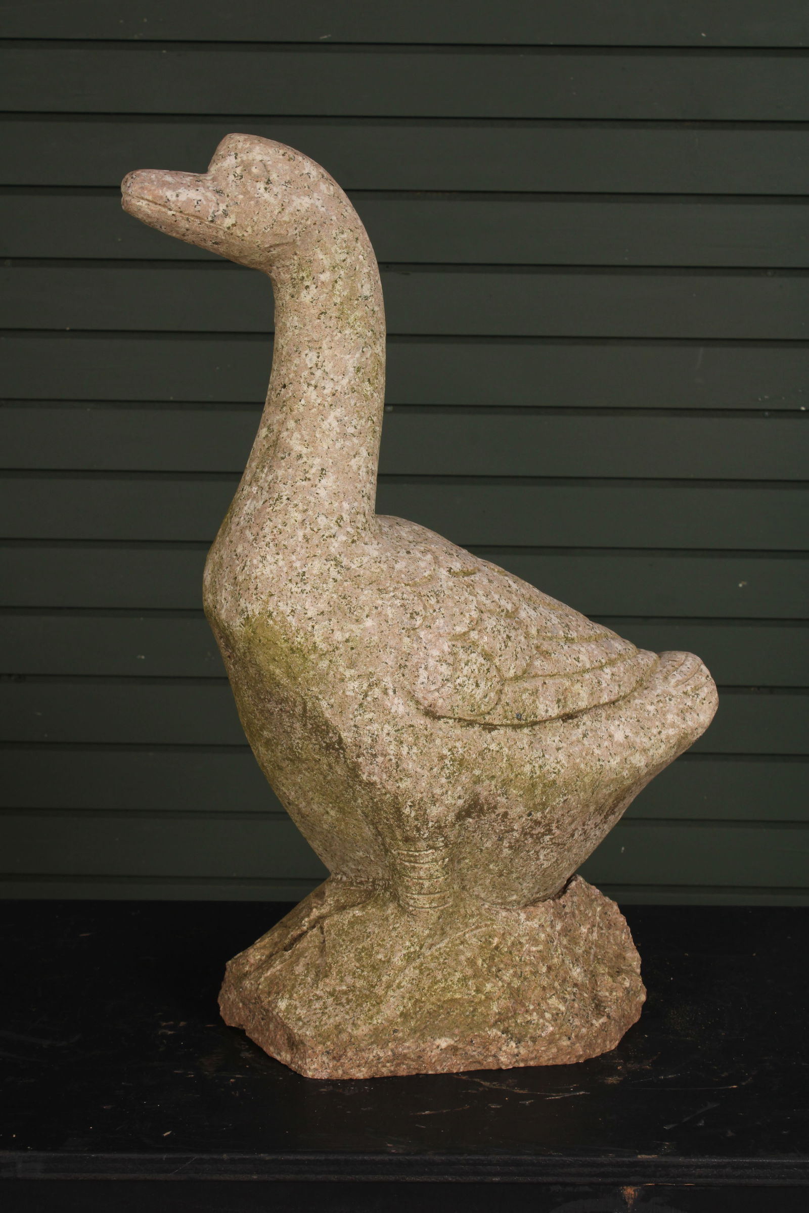 Carved Stone Goose, Garden Decor Auction