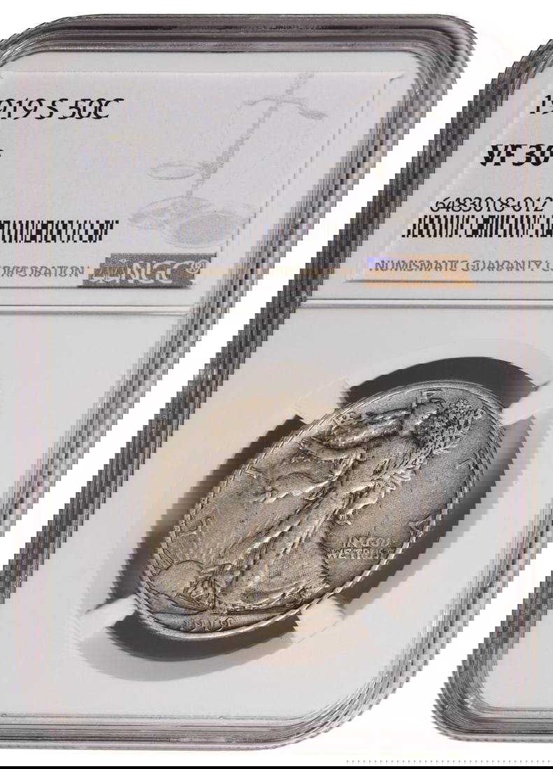 1919-s Walking Liberty Half Dollar Ngc Vf30 Auction