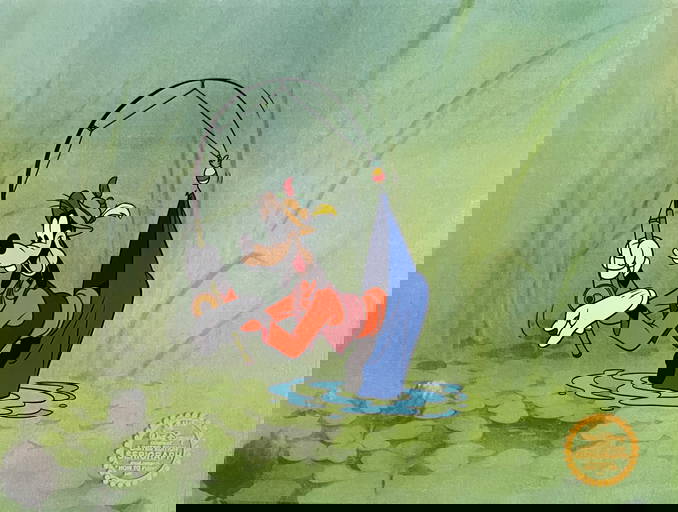 Disney Goofy Fishing Limited Edition Sericel Animation Art Cel