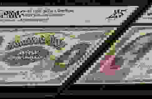 1886 $1 Martha Washington Silver Certificate Pmg 25 Auction