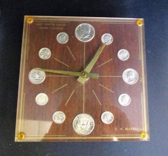Silver Coin clock - Marion Kay U.S.A. - Jun 11, 2017 | G+B Cultural ...