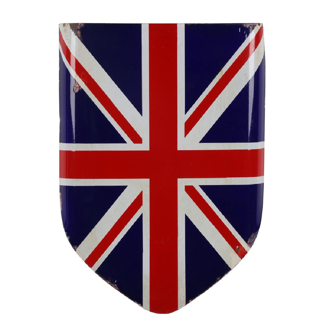 Canadian King's Visit Porcelain Union Jack Shield Sign