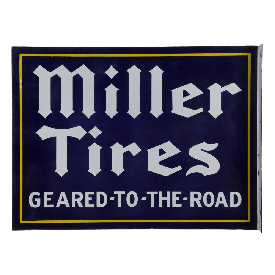 2-Sided Porcelain Miller Tires Flange Sign - Jun 03, 2017 | Miller ...