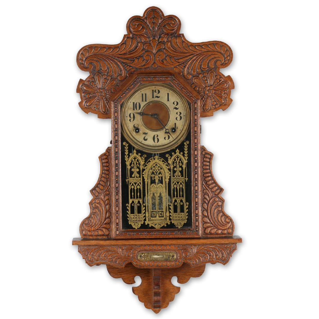 Ingraham "Itasca" Hanging Gingerbread Wall Clock