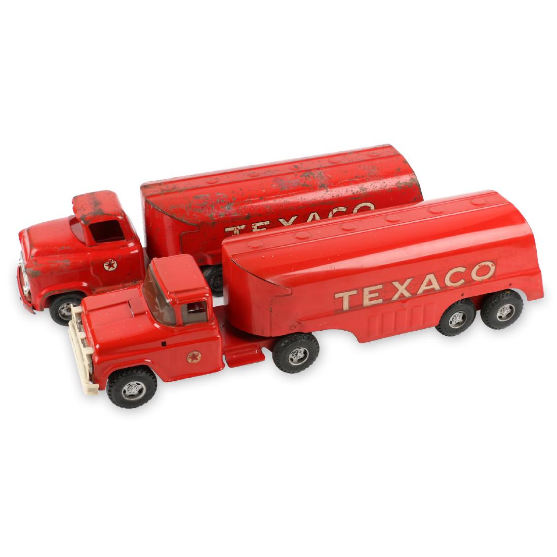 Two (2) Texaco Toy Tanker Trucks