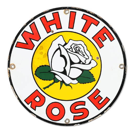 REPRODUCTION White Rose Gasoline Sign - Nov 25, 2017 | Miller & Miller ...