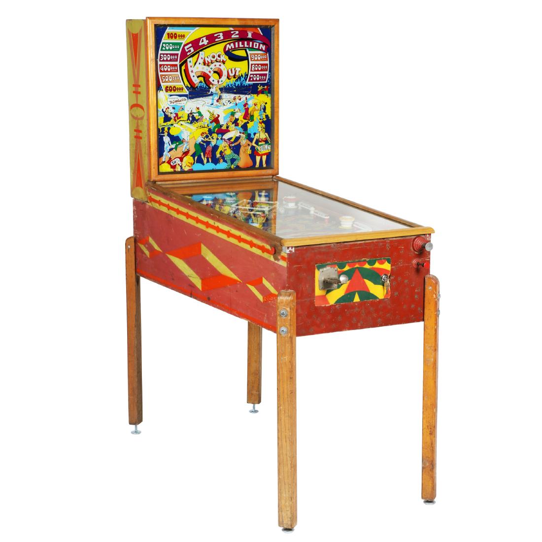 Knock-Out Wood Rail Pinball Machine