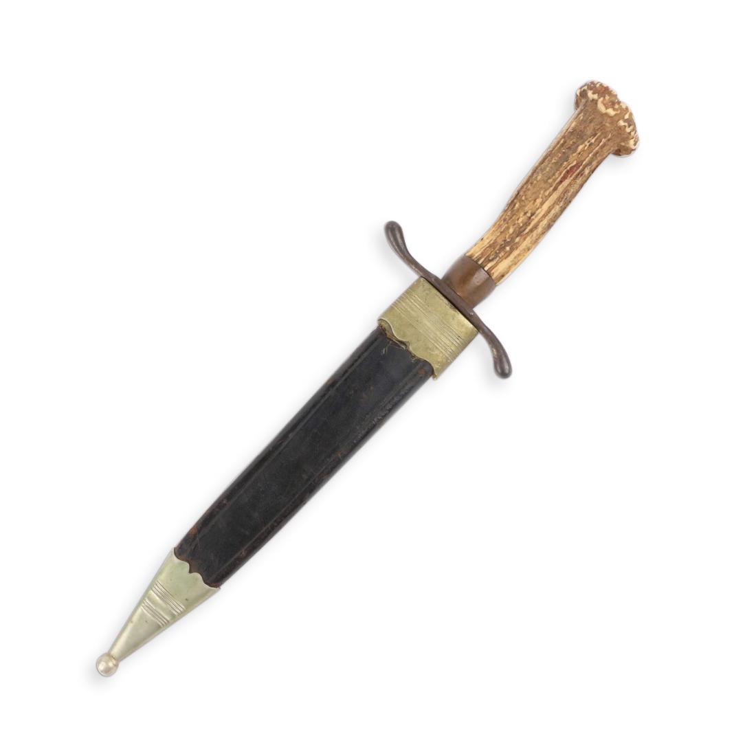 German Hunting Antler-Handled Dagger